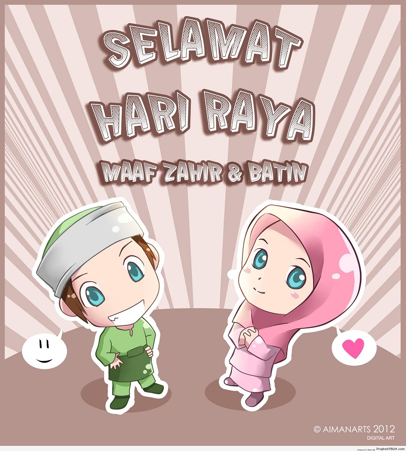 Selamat-Hari-Raya-Malaysian-Happy-Eid-Greeting-on-Image-of-Little ...